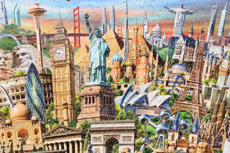 Stave Puzzles | "World Landmarks" | Traditional