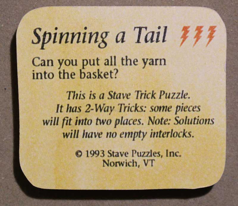 Stave Puzzle | "Spinning a Tail" | 3 Bolt Trick