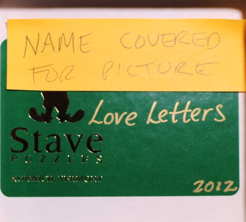 Stave Puzzle | "Love Letters" | Tidbit