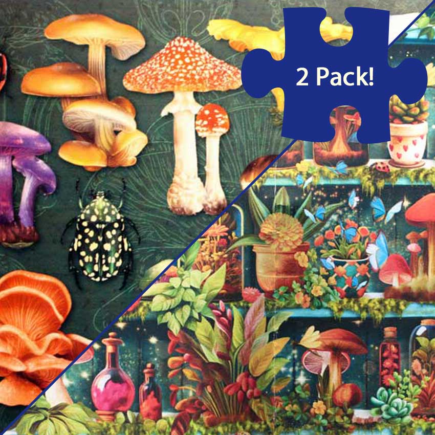 Lot of 2 Mushroom Theme | Mosaic (Lasercut) SOLD